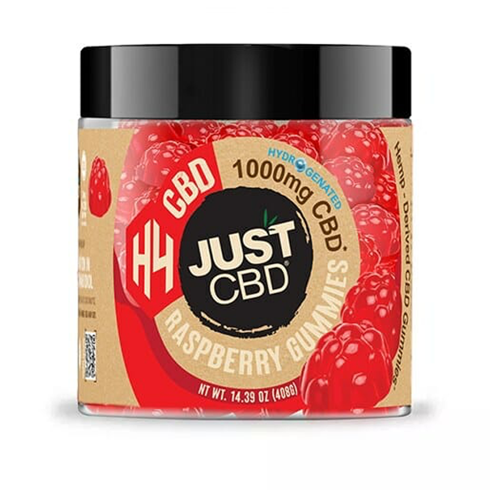 JUST CBD H4 20MG 1000MG GUMMIES RASPBERRY